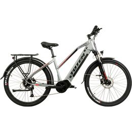 E-Bike Totem "XPL-650" E-Bikes Gr. 46cm, 27,5 Zoll (69,85cm), silberfarben (silber) Pedelec, Elektrofahrrad für Herren