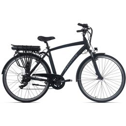 E-Bike Adore "Versailles" Gr. 53, schwarz (schwarz, blau), E-Bikes, 54cm, 28 Zoll (71,12cm), Pedelec, Elektrofahrrad für Herren