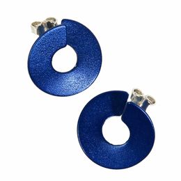 Paar Ohrstecker DeMarie "eloxiertes Aluminium blau" Gr. ONE-SIZE, Metall, blau Damen Ohrringe