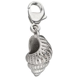 Charm-Einhänger Jobo "Muschel" Charms silberfarben (silber 925) Damen 925 Silber