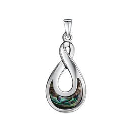 Ketten-Anhänger Vivance "925-Sterling Silber rhodiniert Abalone" Schmuckanhänger Gr. ONE-SIZE, Silber 925 (Sterlingsilber), 3,4 g, bunt (bunt + bunt) Damen