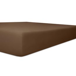 Spannbettlaken kneer "Vario-Stretch-Topper" Laken Gr. B/L: 200cm x 200cm, Jersey-Modal, 200 x 200cm 4-12cm, braun (mocca) mit Tunnelsaum