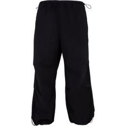 Stoffhose Urban Classics "Urban Classics Herren Popline Parachute Pants", Herren, Gr. L, US-Größen, schwarz, 100% Baumwolle, unifarben, loose fit, Hosen