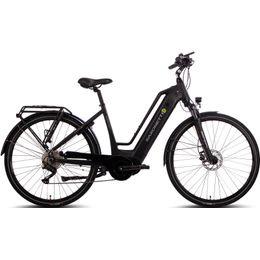 E-Bike SAXONETTE "Quantum Sport" E-Bikes Gr. 50cm, 28 Zoll (71,12cm), schwarz Pedelec, Elektrofahrrad für Damen u. Herren