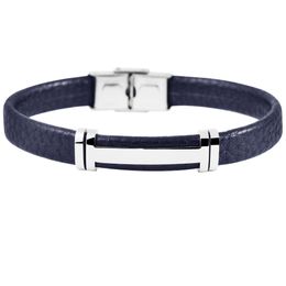 Adelia´s Edelstahlarmband ADELIA´S "Herren Armband aus Edelstahl 22,5 cm" Armbänder Gr. 22,5, Edelstahl, blau Herren