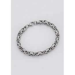 Edelstahlarmband Firetti "Schmuck Geschenk, Königskettengliederung, 6,7 mm" Armbänder Gr. 23, Edelstahl, silberfarben (edelstahlfarben) Herren