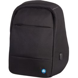 Laptoprucksack LIGHTPAK "RPET" Gr. B/H/T: 33cm x 47cm x 19cm, schwarz Herren Rucksäcke aus recyceltem Material mit USB-Schleuse