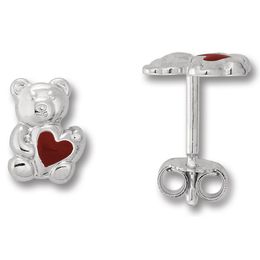 Paar Ohrhänger ONE ELEMENT "Teddy Bär Ohrringe Ohrstecker aus 925 Silber" Gr. Kinder, Silber 925 (Sterlingsilber), silberfarben (silber) Damen Silber Schmuck Teddy-Bär