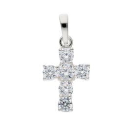 Adelia´s Ketten-Anhänger ADELIA´S "925 Silber Kreuz Anhänger" Schmuckanhänger Gr. mit Zirkonia, Silber 925 (Sterlingsilber), silberfarben (silber) Damen mit Zirkonia Silberschmuck für & Herren