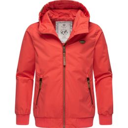 Outdoorjacke Ragwear "Kristla II" Gr. 128, rot Mädchen Jacken Stylische, einfarbige Übergangsjacke