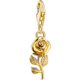 Charm-Einhänger Thomas Sabo "Rose, 2076-664-10, 2077-413-39" Charms goldfarben (gelbgoldfarben) Damen