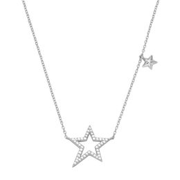 Collier Smart Jewel "mit Sternen und Zirkonia, Silber 925" Halsketten Gr. 45cm, Silber 925 (Sterlingsilber), silberfarben (silber) Damen