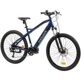 E-Bike Tretwerk "Commander" E-Bikes Gr. 50cm, 27,5 Zoll (69,85cm), blau Pedelec, Elektrofahrrad für Damen u. Herren, MTB