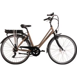 E-Bike HOLLANDIA "Optima Basic" E-Bikes Gr. 50cm, 28 Zoll (71,12cm), braun Pedelec, Elektrofahrrad für Damen u. Herren