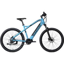 Zündapp E-Bike ZÜNDAPP "X700" E-Bikes Gr. 50cm, 27,5 Zoll (69,85cm), blau Pedelec, Elektrofahrrad für Damen u. Herren, MTB