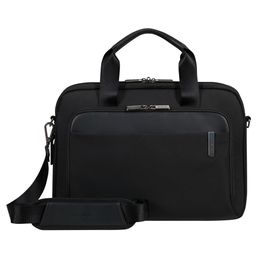 Aktentasche Samsonite "EVOSIGHT 15,6''" Gr. B/H/T: 39cm x 28cm x 5cm, schwarz, Polyester, unifarben, Taschen, Businesstasche Trolleyaufstecksystem