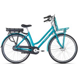 E-Bike Adore "Cantaloupe" E-Bikes Gr. 49cm, 28 Zoll (71,12cm), blau Pedelec, Elektrofahrrad für Damen u. Herren