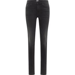 Slim-fit-Jeans Mustang "Style Shelby Slim" Gr. 28, Länge 34, schwarz (883 schwarz) Damen Jeans