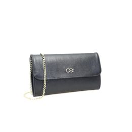 Clutch Collezione Alessandro "Eleganz" Gr. B/H/T: 26cm x 15cm x 5cm one size, schwarz Damen Taschen aus Leder, mit separaten Fächern