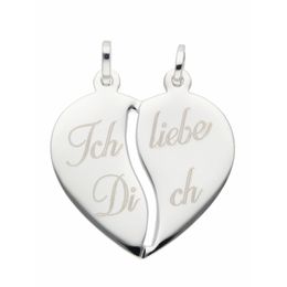 Adelia´s Ketten-Anhänger ADELIA´S "925 Silber Anhänger Herz" Schmuckanhänger Gr. Silber 925 (Sterlingsilber), silberfarben (silber) Damen 925 Sterling Silber Silberschmuck für