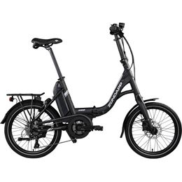 Zündapp E-Bike ZÜNDAPP "X100" E-Bikes Gr. 45cm, 20 Zoll (50,80cm), schwarz (schwarz/grau) Pedelec, Elektrofahrrad für Damen u. Herren