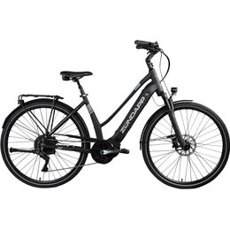 Zündapp E-Bike ZÜNDAPP "X400" E-Bikes Gr. 48 cm, 28 Zoll (71,12 cm), schwarz (schwarz, türkis) Pedelec, Elektrofahrrad für Damen u. Herren