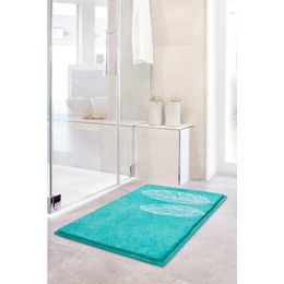 Badematte Grund Badematten Gr. rechteckig (70cm x 120cm),, blau (türkis)