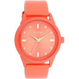 Quarzuhr Oozoo "C11285" Armbanduhren orange Damen Armbanduhr, Damenuhr