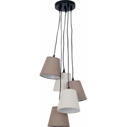 Näve Pendelleuchte NÄVE "Boho" Lampen Gr. Ø 16cm H: 14cm, beige (beige/braun) E14 max. 40W, Textil (PolyesterCotton), beigebraun, d: 35cm