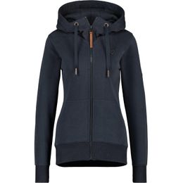 alife and kickin Kapuzensweatjacke ALIFE & KICKIN "Damen DelphineAK A" Gr. S, blau (marine) Damen Sweatjacken