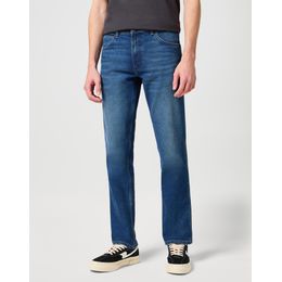 Stretch-Jeans Wrangler "Greensboro" Gr. 33, Länge 32, blau (blue arcade) Herren Jeans Regular Straight fit