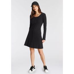 Minikleid AJC Gr. 44/46, N-Gr, schwarz Damen Kleider mit Zierknopfleiste