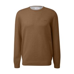 Strickpullover s.Oliver Gr. XXL, braun (camel) Herren Pullover mit Logostickerei