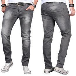 Slim-fit-Jeans Alessandro Salvarini "ASLuca" Gr. W32 L36, Länge 36, grau (as046) Herren Jeans Stretch mit Elasthan