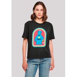 T-Shirt F4NT4STIC "Sesamstraße Cookie Monster Me" Gr. 4XL, schwarz, Damen, Obermaterial: 100% Baumwolle, Shirts, Premium Qualität, Weihnachts-Kollection