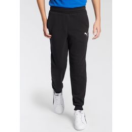 Trainingshose Puma "ESS+ LOGO LAB CAT SWEATPANTS FL CL B" Gr. 152, N-Gr, schwarz (Puma black) Kinder Hosen