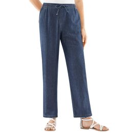 Palazzohose Classic Basics Gr. 46, Normalgrößen, blau (dunkelblau) Damen Hosen