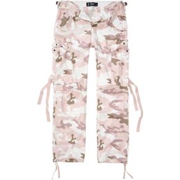 Cargohose Brandit "Brandit Damen Ladies M-65 Cargo Pants" Gr. 29, Normalgrößen, rosa (candy camo) Damen Hosen