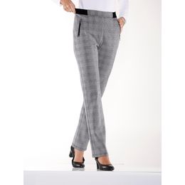 Schlupfhose Classic Basics Gr. 19, Kurzgrößen, schwarz (schwarz-ecru glencheck) Damen Hosen