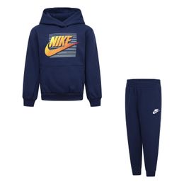 Jogginganzug Nike Sportswear "NKB B NSW GRADIENT FUTURA PO S" Gr. 110 (5), blau (dunkelblau) Kinder Sportanzüge