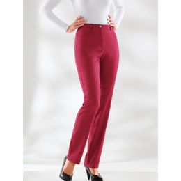 Bequeme Jeans Classic Basics Gr. 22, Kurzgrößen, rot (weinrot) Damen Jeans