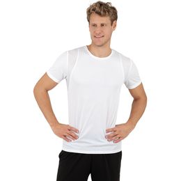 T-Shirt TRIGEMA "TRIGEMA COOLMAX Sport T-Shirt" Gr. L, weiß Herren Shirts