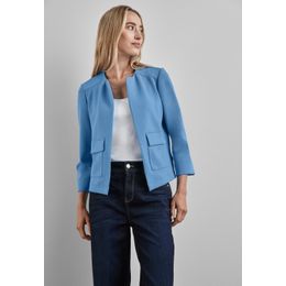 Cardigan Street One Gr. 36, blau (marina blue) Damen Strickjacken mit aufgenähten Taschen