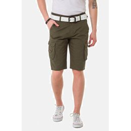 Cipo & Baxx Jeansbermudas CIPO & BAXX "Bermuda Short" Gr. 29, Normalgrößen, grün (khaki) Herren Jeans mit praktischen Beintaschen, CK265