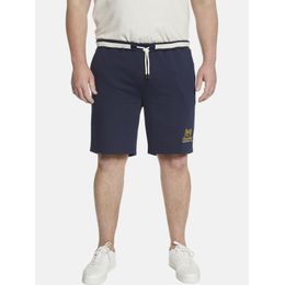 Shorts CHARLES COLBY "Joggingshorts BARON LUCES" Gr. 4XL, N-Gr, blau (dunkelblau), Herren, Obermaterial: 100% Baumwolle CO., Hosen, mit Kordelzug