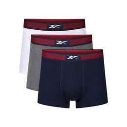 Boxer Reebok "Mens RBK Sports Trunks ABEL" Gr. L, blau (white, navy, grey m.) Herren Unterhosen