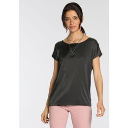 Shirtbluse Laura Scott Gr. 34, schwarz Damen Blusen aus Satin und Jersey