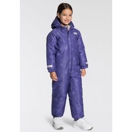 Schneeoverall Scout "SNOWBALL" Gr. 80/86, N-Gr, lila (lila-bedruckt) Kinder Overalls wasserdicht, winddicht und atmungsaktiv