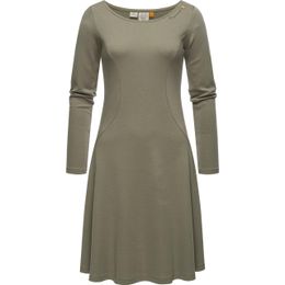 A-Linien-Kleid Ragwear "Appero" Gr. XS (34), Normalgrößen, grün (olivgrün) Damen Kleider Stylisches Langarm-Kleid für den Winter