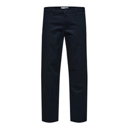 Stoffhose Selected Homme "SLH196-STRAIGHT-NEW MILES FLEX PANT NOOS", Herren, Gr. 30, Länge 32, blau (schwarz sapphire), Web, Obermaterial: 91% Baumwolle, 6% Polyester, 3% Elasthan, unifarben, modisch, Hosen